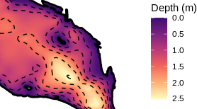 Bathymetric maps and interpolation with R | datainwater